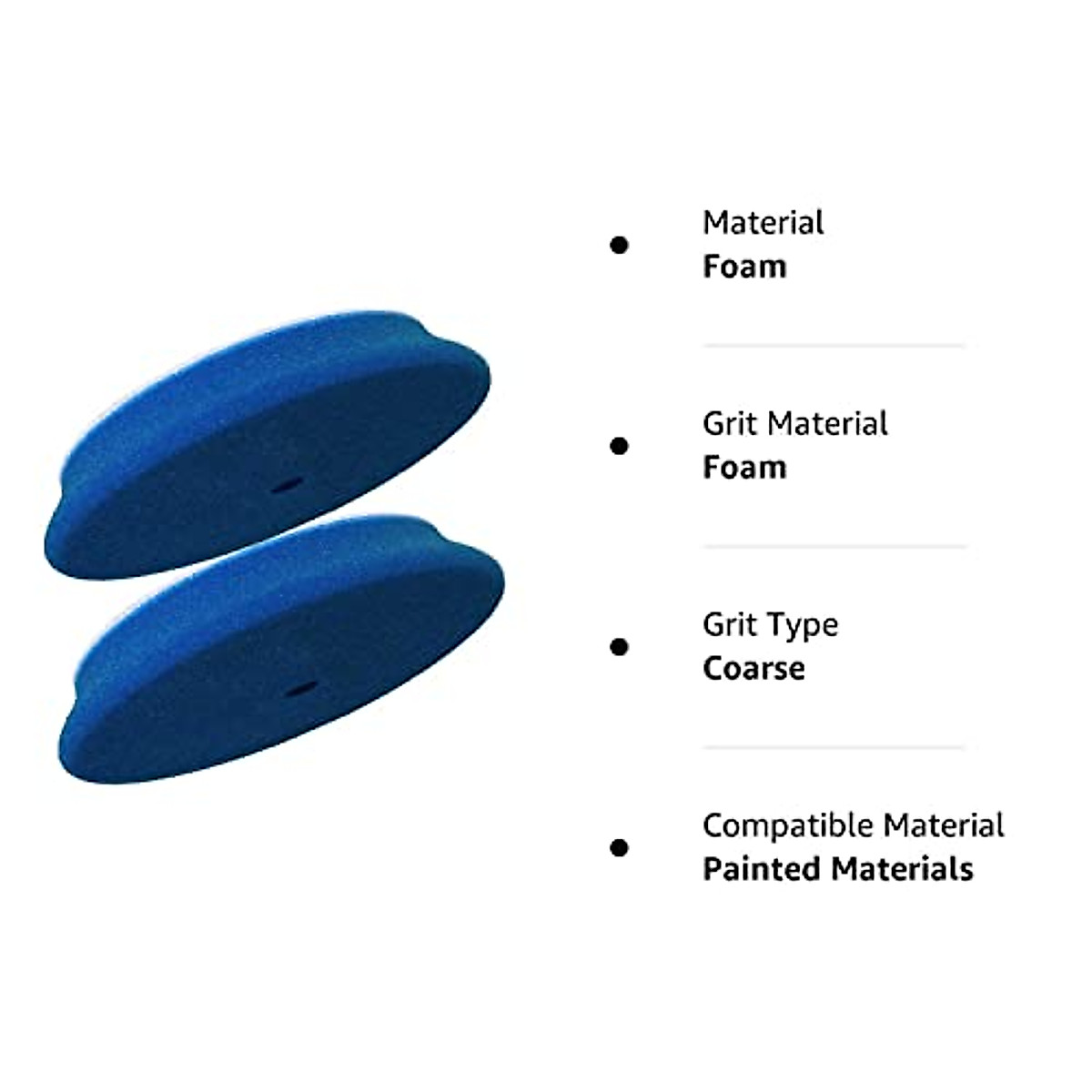 RUPES D-A Coarse High Performance Coarse Cutting Foam Pad 2-Pack (4" Face, 3" Backing)