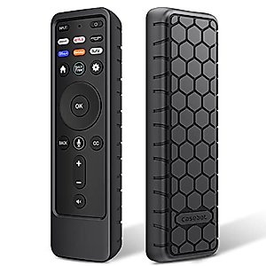 Fintie Silicone Case for Vizio XRT260 Voice Remote Control 2021, Honey Comb Anti-Slip Shockproof Cover for VIZIO XRT260 V-Series and M-Series 4K UHD HDR Smart TV Remote, Black