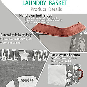 BOOHIT Rectangular Storage Basket, Nursery Hamper, Canvas Fabric, Waterproof PE Coating, Lightweight and Durable, 15.35 in L x 9.8 in W x 8.67 in H