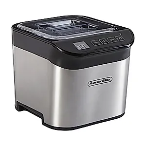 Proctor Silex Regular or Greek Yogurt Maker Machine with LCD Display, BPA-Free Storage Container, 32 oz, Stainless Steel (86300)