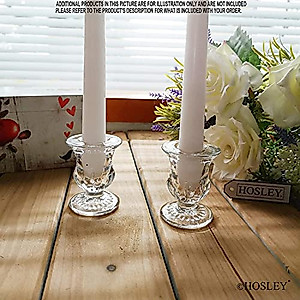 Hosley Set of 96 Glass Taper Candle Holders 2.5 Inches High Ideal Gift for Weddings Party Favor Reiki Meditation O3