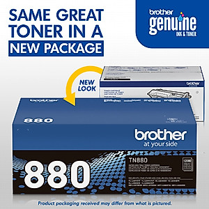Brother Genuine Super High Yield Black Toner Cartridge 3-Pack, TN880, Replacement Black Toner, Page Yield Up to 12,000 Pages Each