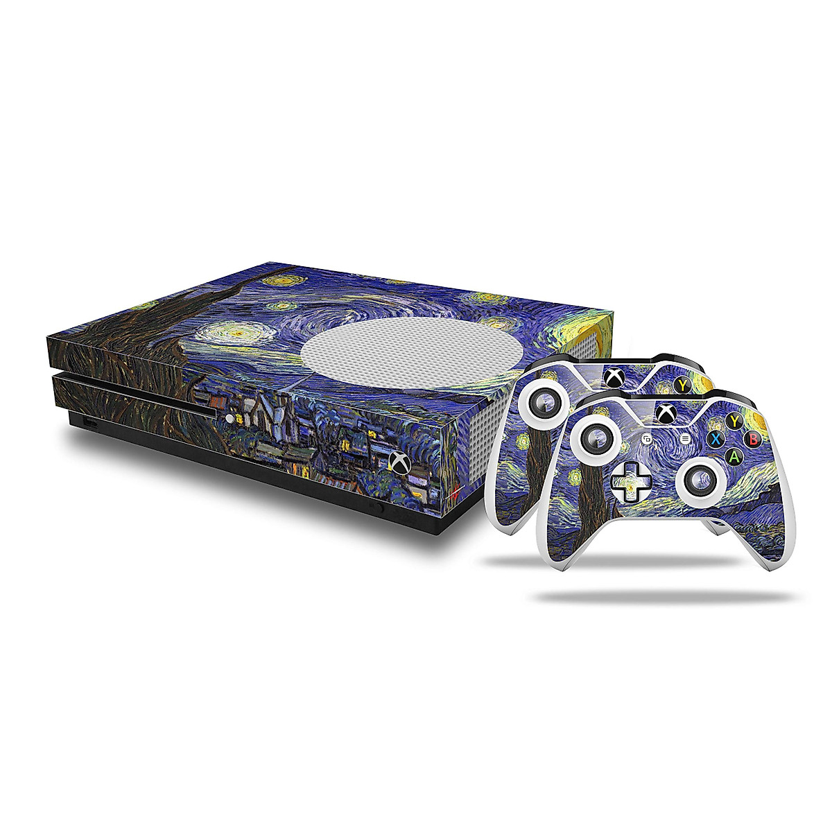 WraptorSkinz Decal Skin Wrap Set works with 2016 and newer XBOX One S Console and 2 Controllers Vincent Van Gogh Starry Night