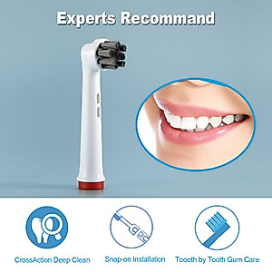 Charcoal Replacement Toothbrush Heads 12 Pk for Oral B Electric Toothbrush with 2 Pk Brush Heads Replacement Protection Covers