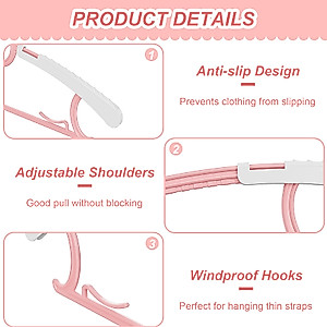 40 Pack Baby Hangers for Nursery Closet, Adjustable Non-Slip Kids Baby Clothes Hangers Toddler Infant Pants Hangers with Windproof Buckles for Baby Girls Boys Childrens Newborn Organizer, 11-14"