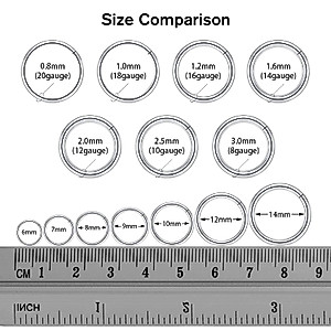 20 Gauge Surgical Steel Segment Ring with Hinge Clicker Nose Lip Round Hoop Septum Jewelry Ring Piercing Earrings 3/8 Inch