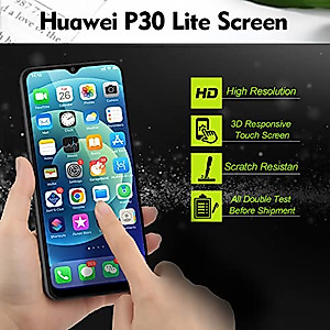 Screen Replacement for Huawei P30 Lite Nova 4E MAR-LX3A MAR-LX2 MAR-L21 MAR-LX3 MAR-LX1 2019 6.15" LCD Display Touch Screen Digitizer Assembly with Tools