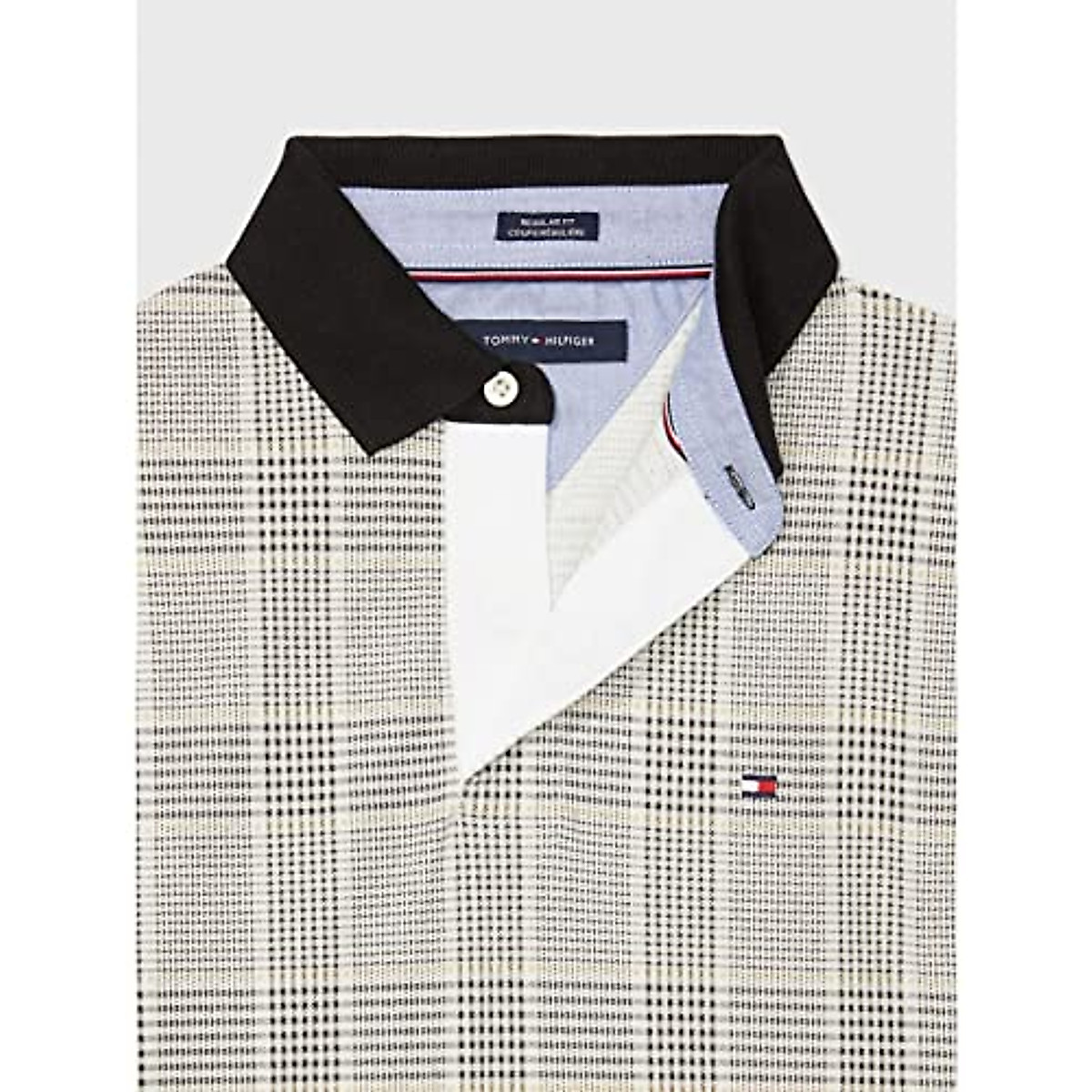 Tommy Hilfiger Men's Adaptive Short Sleeve Polo with Magnetic Buttons, White Suede, Medium