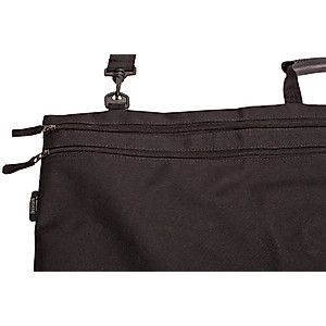 SoHo Urban Artist Art Portfolio Case Artwork Tote Bag, Heavy Duty Nylon, 2 Zippered Pockets, Handle & Shoulder Strap Lightweight Large Capacity for Drawings, Posters, 23x31 Inches Black