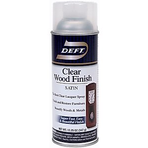 Deft Inc. Deft 037125017132 Interior Clear Wood Finish Satin Lacquer with 12.25-Ounce Aerosol Spray