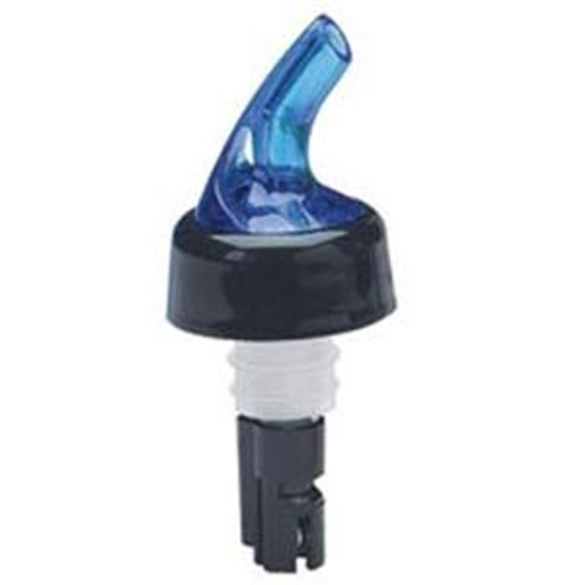 Barwareaffair Measured Alcohol and Liquor Pourer with Black Collar Automatic Liquor Pour Spout Auto-Measure Bottle Pourer (12, Blue 1 Oz)