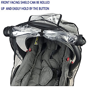 Baby Car Seat Rain Cover Universal Weather Shield Waterproof,Easy Access Zipper,Side Ventilation,EVA Material,Newborn Infant Child Travel Accessories