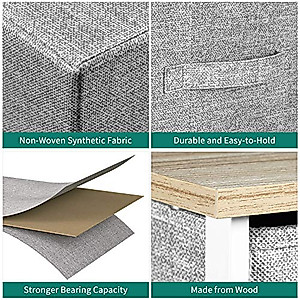 YITAHOME Fabric Dresser with 7 Drawers- Furniture Storage Tower, Chest of Drawer, Organizer Unit for Bedroom, Living Room & Closets - Sturdy Steel Frame, Easy Pull Fabric Bins & Wooden Top