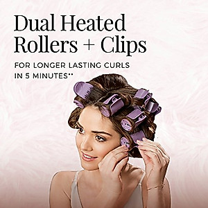 Remington H9100S Pro Hair Setter with Thermaluxe Advanced Thermal Technology Electric Hot Rollers 11 ¼", Purple, 1 Count