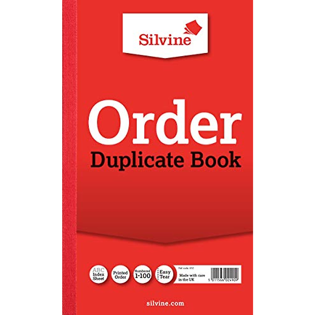 Silvine Duplicate Order Book - Numbered 1-100 with Index Sheet (210 x 127mm) [Pack of 6]