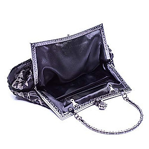 HOTER Wowens Antique Floral Seed/Bead/Sequin Bag Evening Clutch Wedding Party Clutch Purses and Handbags