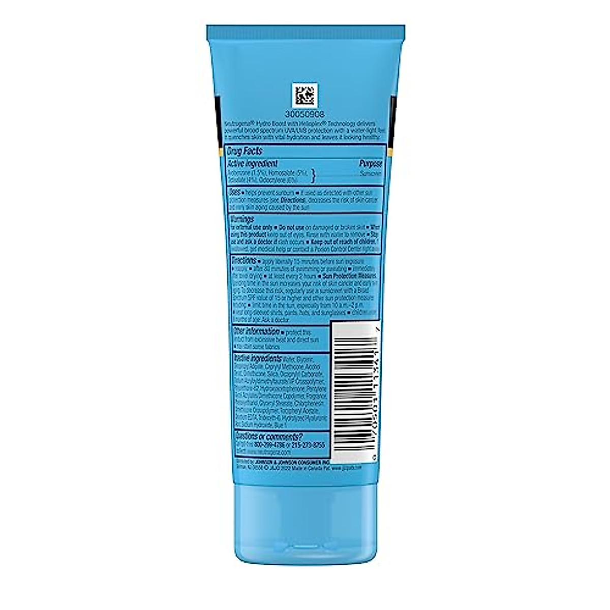 Neutrogena Hydro Boost Water Gel Sunscreen Lotion with Broad Spectrum SPF 30, Water-Resistant Hydrating Body Sunscreen, Non-Greasy & Moisturizing, Hyaluronic Acid, Travel Size, 3 fl. Oz