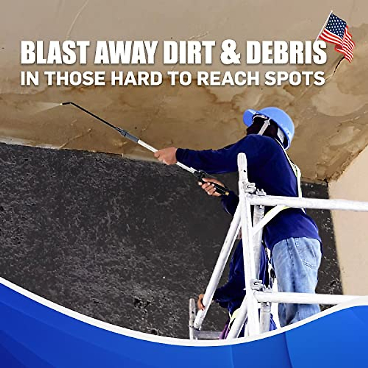 LE LEMATEC Air Blow Gun with Nozzle Extension, Pneumatic Performance Tool, High Pressure Blower, Dust Remover, Cleaning for Hard to Reach Areas, Car Detailing Tools, Compressor Accessories (AS121-3C)