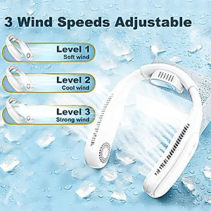 NORMIA RITA 2023 Portable Bladeless Neck Fan with Cooling Chip, Wearable Air Conditioner Fan Quiet Hands-free Personal Fan 4000mAh Rechargeable Small Cooling Fan, Fast Cool Down 50℉-60℉
