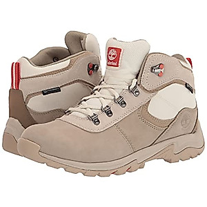Timberland Women's Mt. Maddsen Mid Leather Waterproof Hiker Hiking Boot, Light Brown Nubuck, 7.5