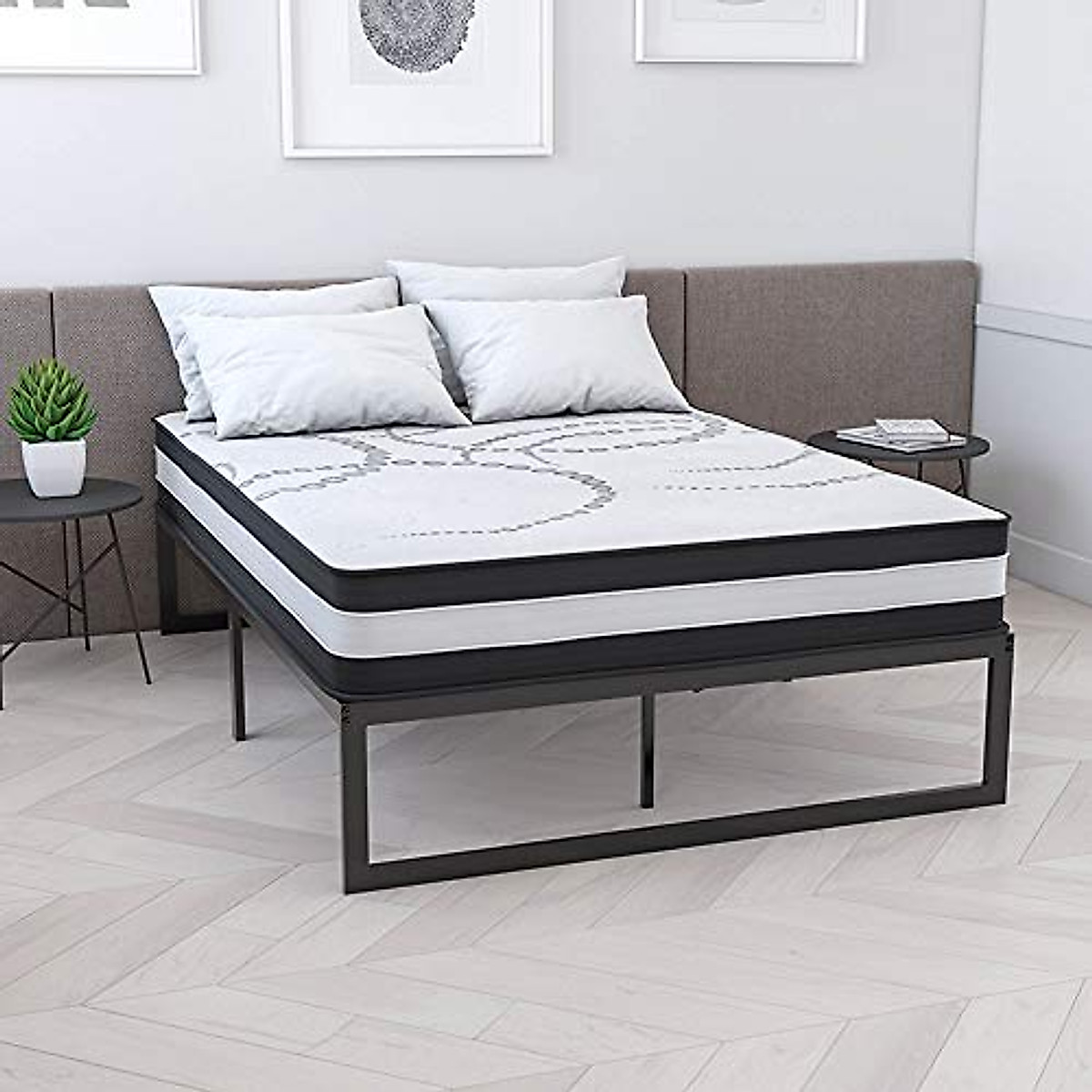 Flash Furniture Platform Bed Frames/Mattress Set, Full, 0
