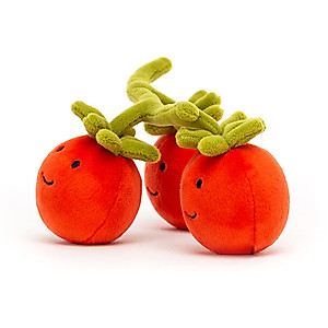 Jellycat Vivacious Vegetable Tomato Stuffed Toy, 7 inches | Vegetable Plush | Great Gift Idea