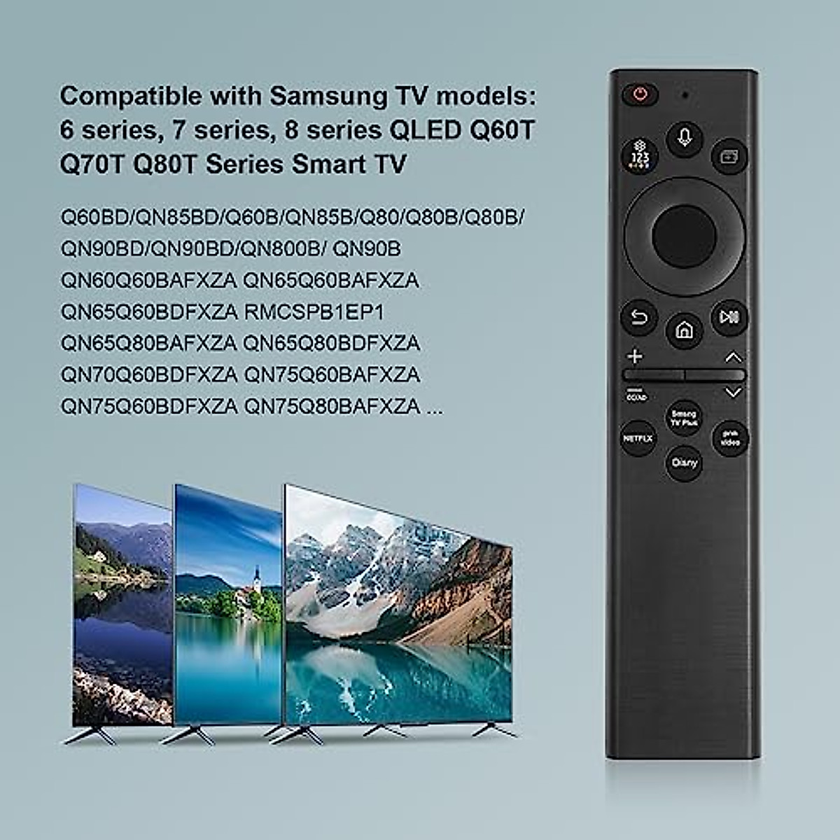 BN59-01385A Voice Remote Replacement for Samsung Smart TV Remote, Compatible with Smasung Frame TV Remote, for Most 2018 to 2023 Smasung Crystal UHD QLED The Frame QLED 4K 8K Smart TV