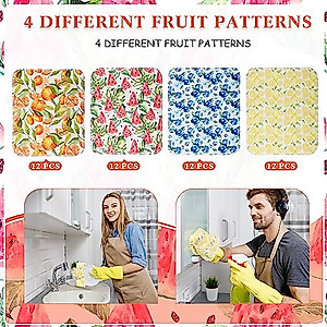 Maxdot 4 Rolls 48 pcs Reusable Paper Towels Roll Washable Cotton Flannel kitchen Towels Absorbent Paperless Cloth Towels with Cardboard Replacement Alternative Towel for Kitchen Cleaning Housekeeping