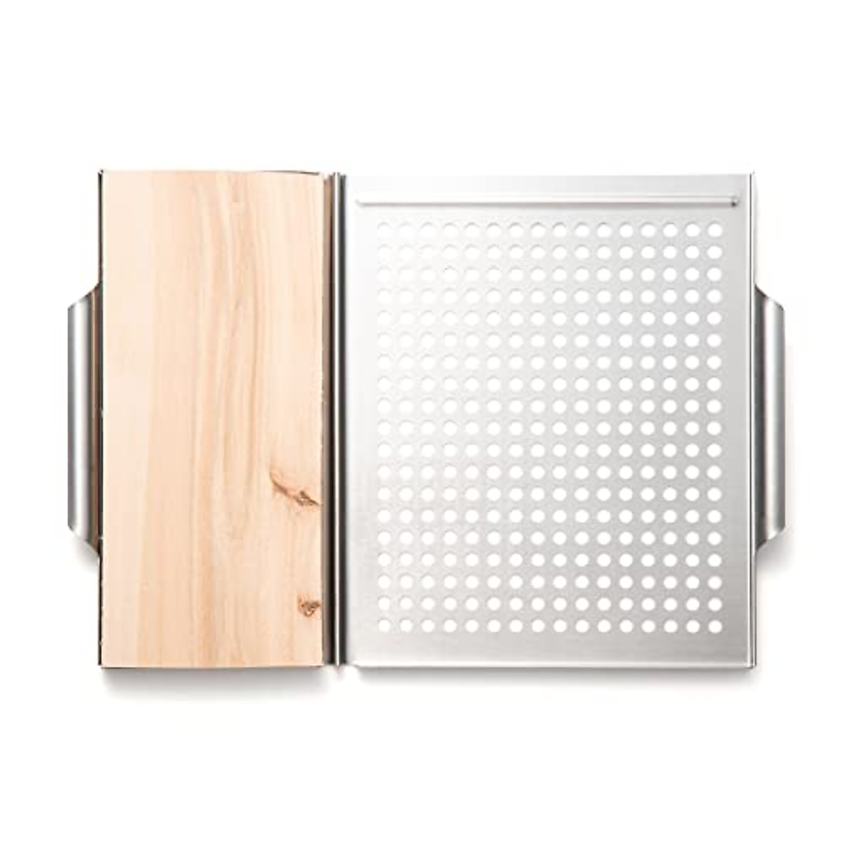 Outset 76502 Cedar Plank Holder and Grill Grid, Silver