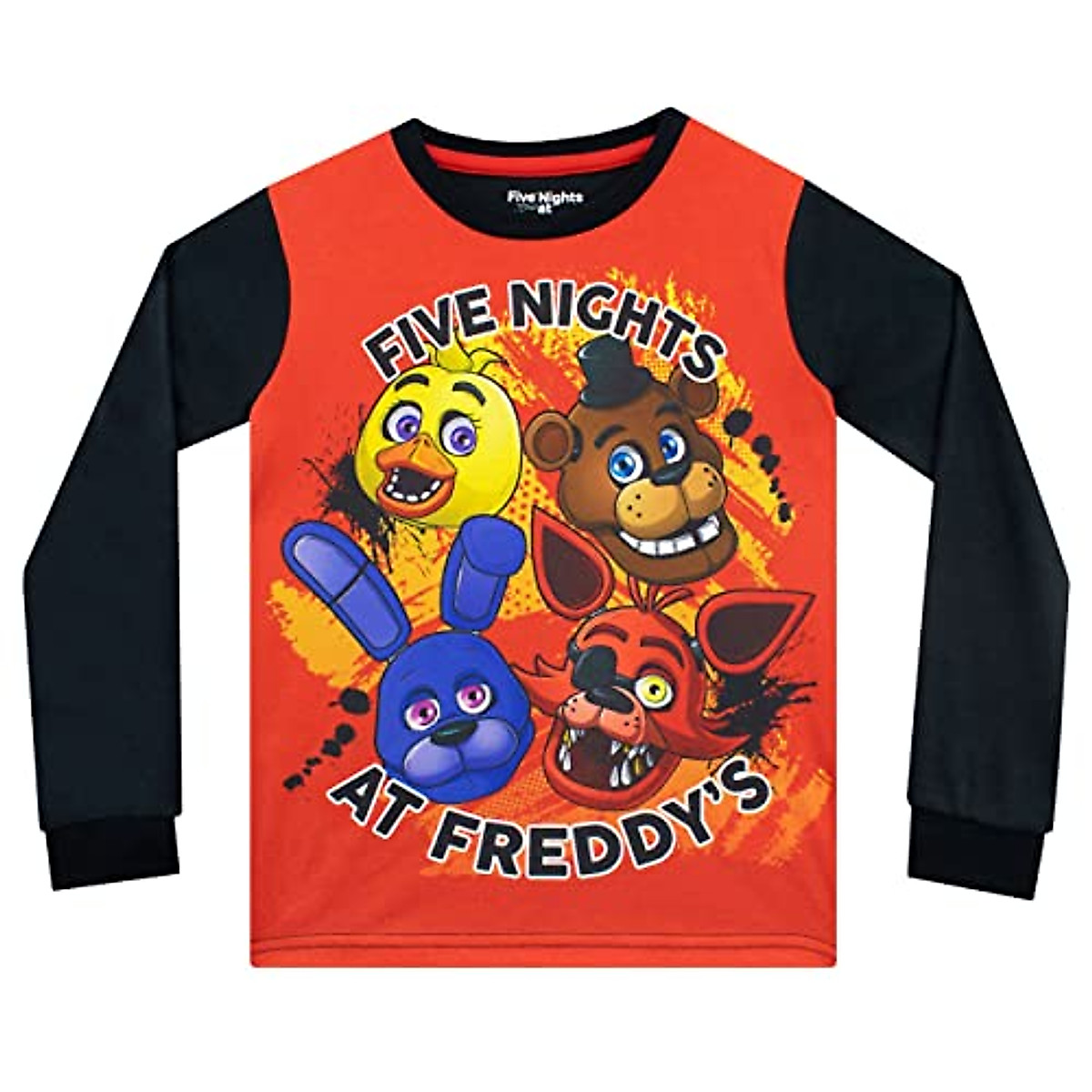 Five Nights at Freddy's Boys FNAF Pajamas Red Size 8