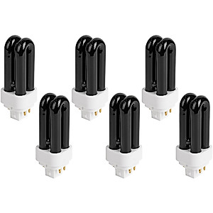 BlueStars 6-Pack 7W 41050 Replacement UV Light Bulbs for Indoor DynaTrap Models DT1050 DT1100 DT1210 DT1250 DT1260-4 Pin Base, 1/2 Acre, Premium Quality