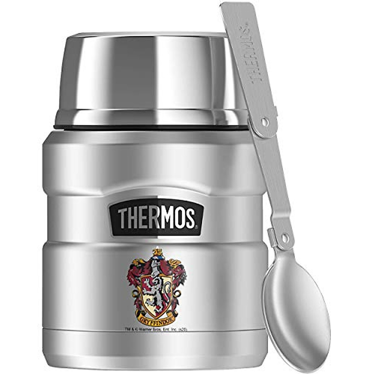 THERMOS Harry Potter Gryffindor House Crest, STAINLESS KING Stainless Steel Food Jar with Folding Spoon, Vacuum insulated & Double Wall, 16oz