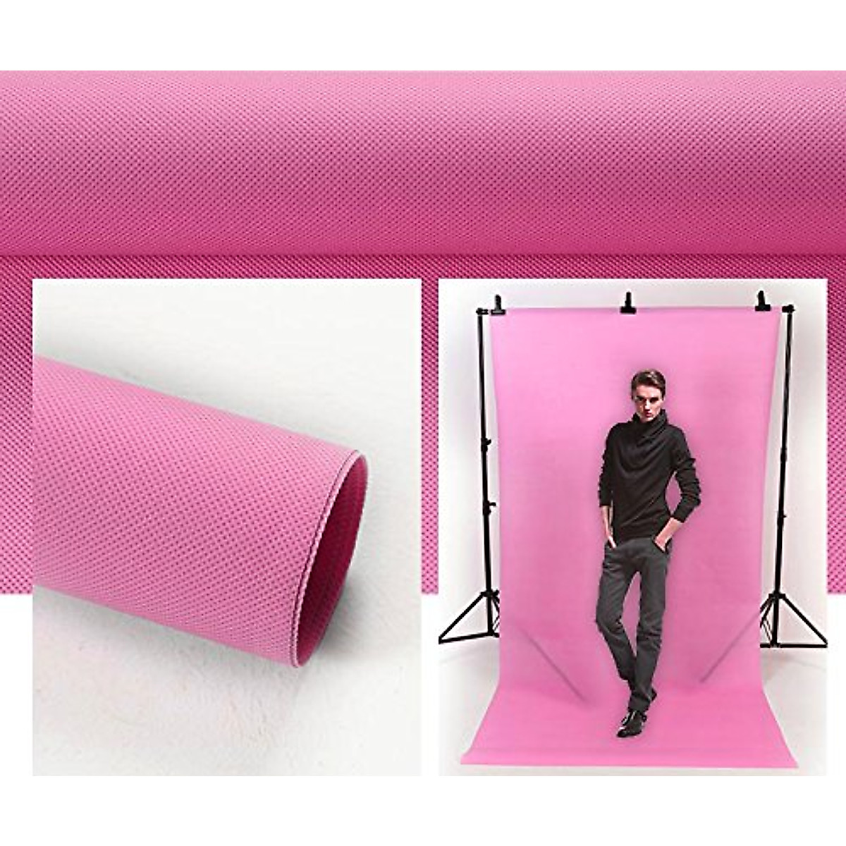 LYLYCTY 5x7ft Photography Studio Non-Woven Backdrop Millennium Pink Backdrop Solid Color Backdrop Simple Background LY091