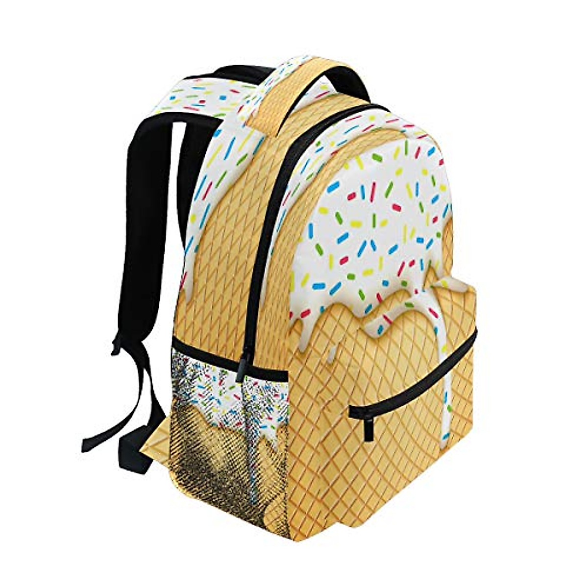Blueangle Ice Cream Cone Backpack Bookbags Laptop Backpack for Boys Girls Teens, College Backpack Water Resistant Travel Bookbag