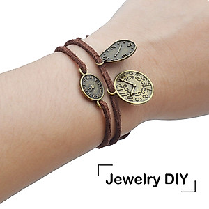 Clock Face Charm Pendant, 100 Gram Multi-style Antiqued Bronze Clocks and Watches Dial Face Movement Charms Gears Steampunk Pendant Craft Supplies for DIY Jewelry Making