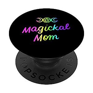 Magickal Mom Triple Moon Goddess Wiccan Witchy Mama Gifts PopSockets Swappable PopGrip