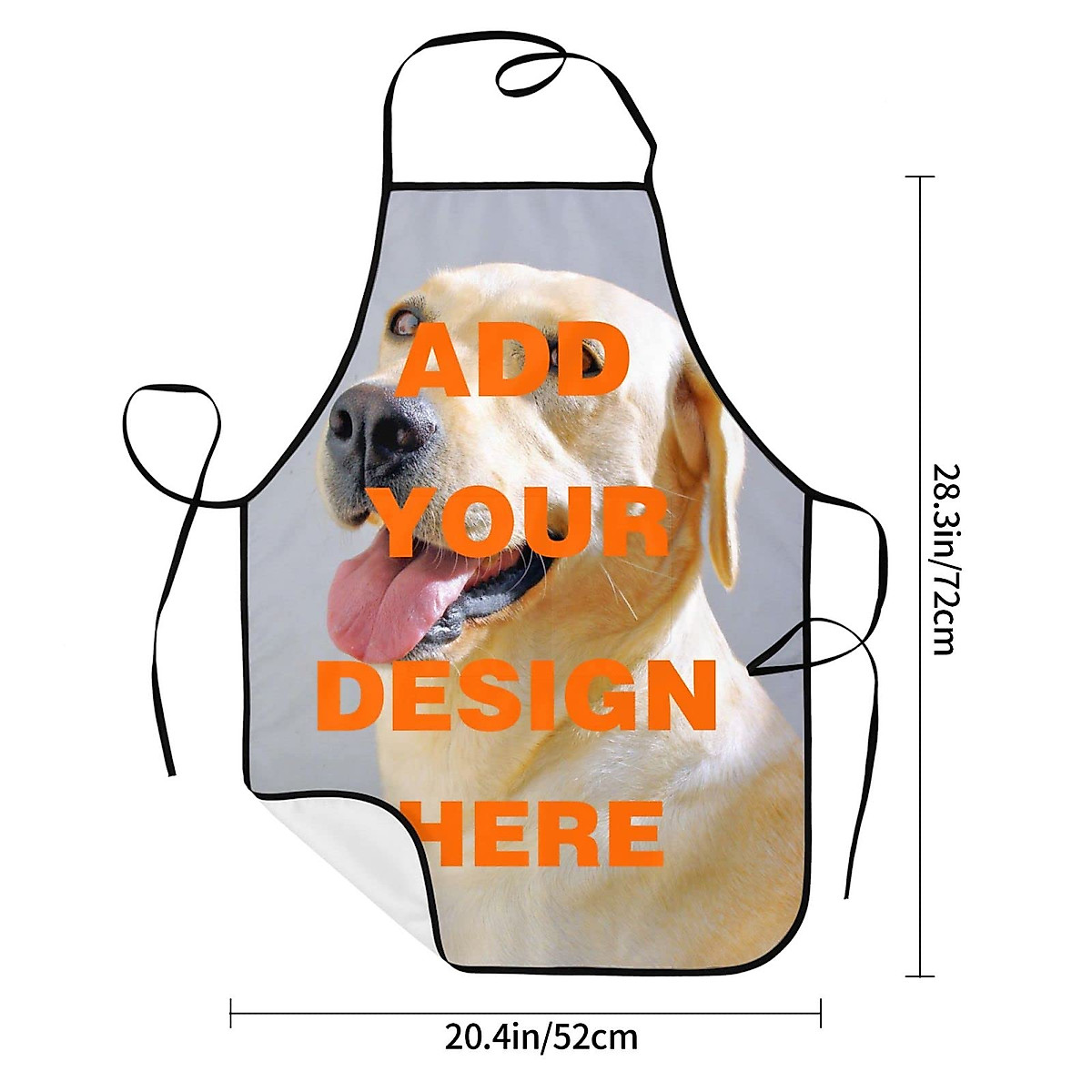 Ysdbpay Custom Aprons Personalized Apron Chef Apron For Men Women Customized Adjustable With Pockets Name Text Logo Picture