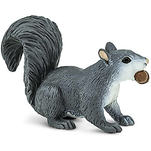 Safari Ltd. Gray Squirrel Figurine - Lifelike 3" Wildlife Figure - Educational Toy for Boys, Girls, and Kids Ages 3+