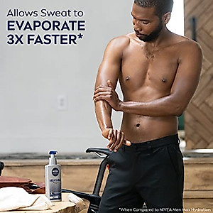 NIVEA MEN Breathable Body Lotion, 48-Hour Hydrating Lotion for Men with Breathable Skin Technology, Shea Butter, Vitamin C and Vitamin E, 13.5 Fl Oz Bottle