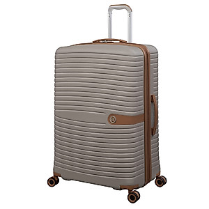 it luggage Encompass 31" Hardside Checked 8 Wheel Expandable Spinner, Beige and Brown