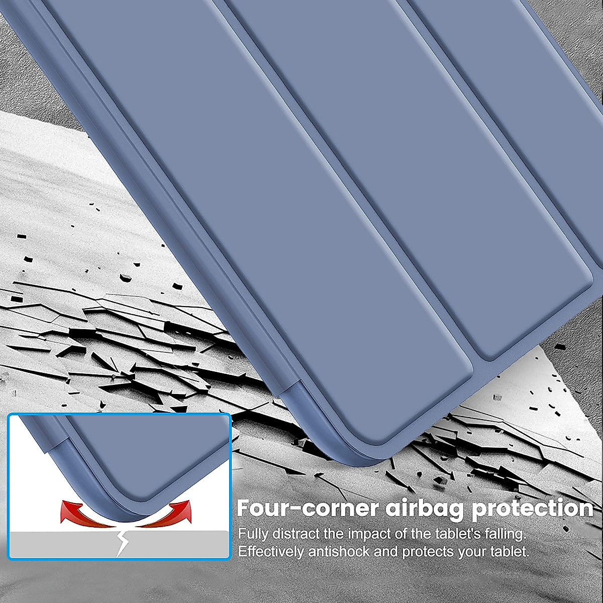 Gahwa iPad 9.7 Case 2018 iPad 6th Generation/ 2017 iPad 5th Generation/iPad Air 2/iPad Air Case - Ultra Slim Lightweight Stand Case with Auto Wake/Sleep Slim Smart Cover for iPad 9.7 Inch(Lavender)