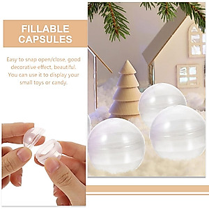 Vending+Machines 50pcs Gumball Vending Machine Capsules Small Round Capsules Bulk Clear Capsules Balls for Gumball Machines Vending Machine 38mm Bulk Candy