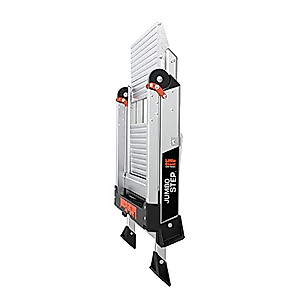 Little Giant Ladders, Jumbo Step, 2-Step, 2 foot, Step Stool, Aluminum, Type 1AA, 375 lbs weight rating, (11902), Silver