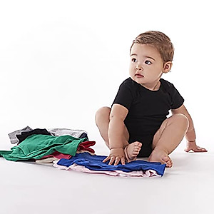 Gerber unisex baby 5 Pack Onesies Multi-packs Bundle Interlock 180 Gsm Shirt, Black, 0-3 Months US