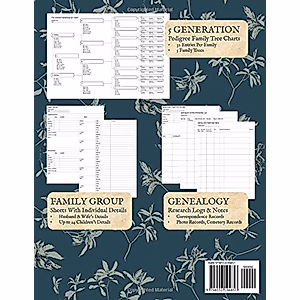 Genealogy Organizer - A Genealogy Notebook With Genealogy Charts And Forms, Family Tree Chart Book: Genealogy Gift For Family History Buff & ... (Genealogy Organizer Charts and Forms)