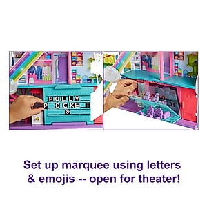 Polly Pocket Sweet Adventures Rainbow Mall, 3 Floors, 9 Play Areas, 35+ Accessories Including 3-inch Polly Doll, Great Gift Ages 4 Years Old & Up