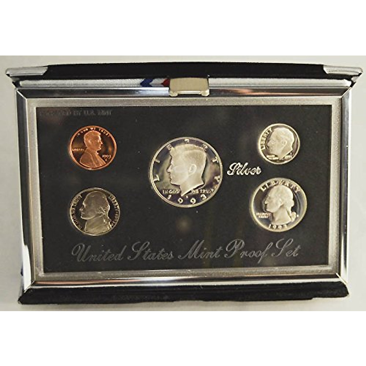 1993 S UNITED STATES MINT PREMIER SILVER PROOF SET PENNY, NICKEL DIME, QUARTER, HALF DOLLAR US Mint Brilliant Uncirculated