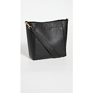 Tory Burch Women's McGraw Bucket Bag, Black, One Size