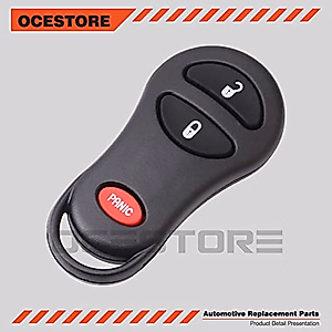 OCESTORE GQ43VT17T Car Key Fob Keyless Control Entry Remote GQ43VT17T 4 Button Vehicles Replacement Compatible with LHS 300M Intrepid ‎Stratus 04602260 04602260AX
