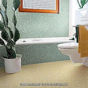 SomerTile FCD10VCMT Venice Hex Mint 8-5/8" x 9-7/8" Porcelain Floor and Wall Tile, Green